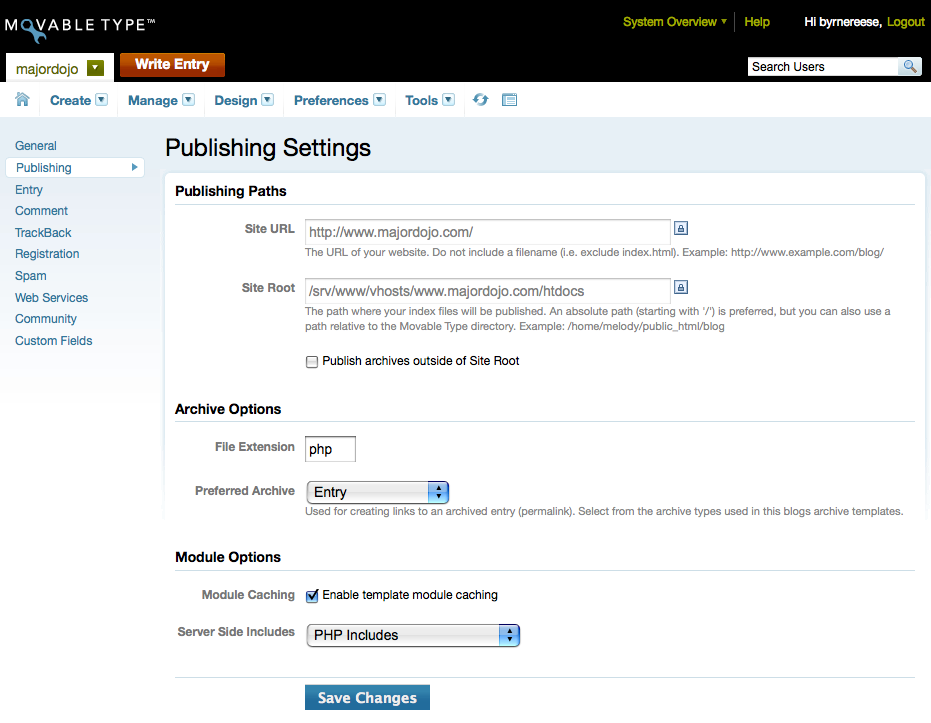 MovableType.org – Documentation: Publishing Settings MovableType.org – Documentation: Publishing Settings
